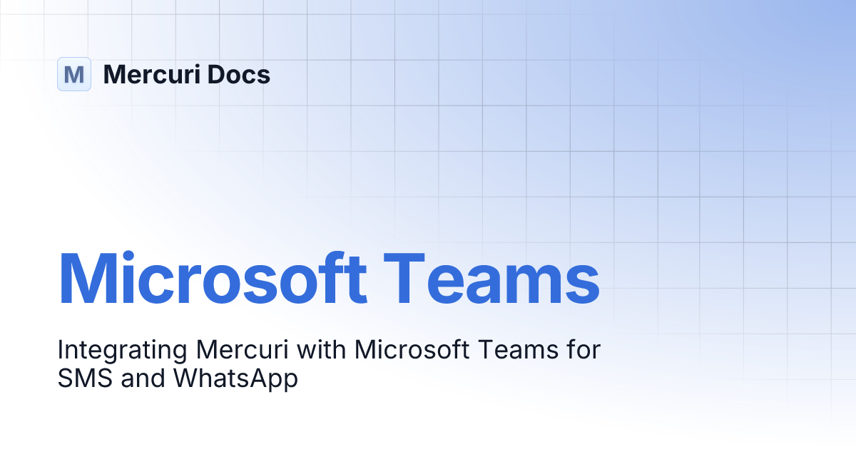 Microsoft Teams | Mercuri Docs