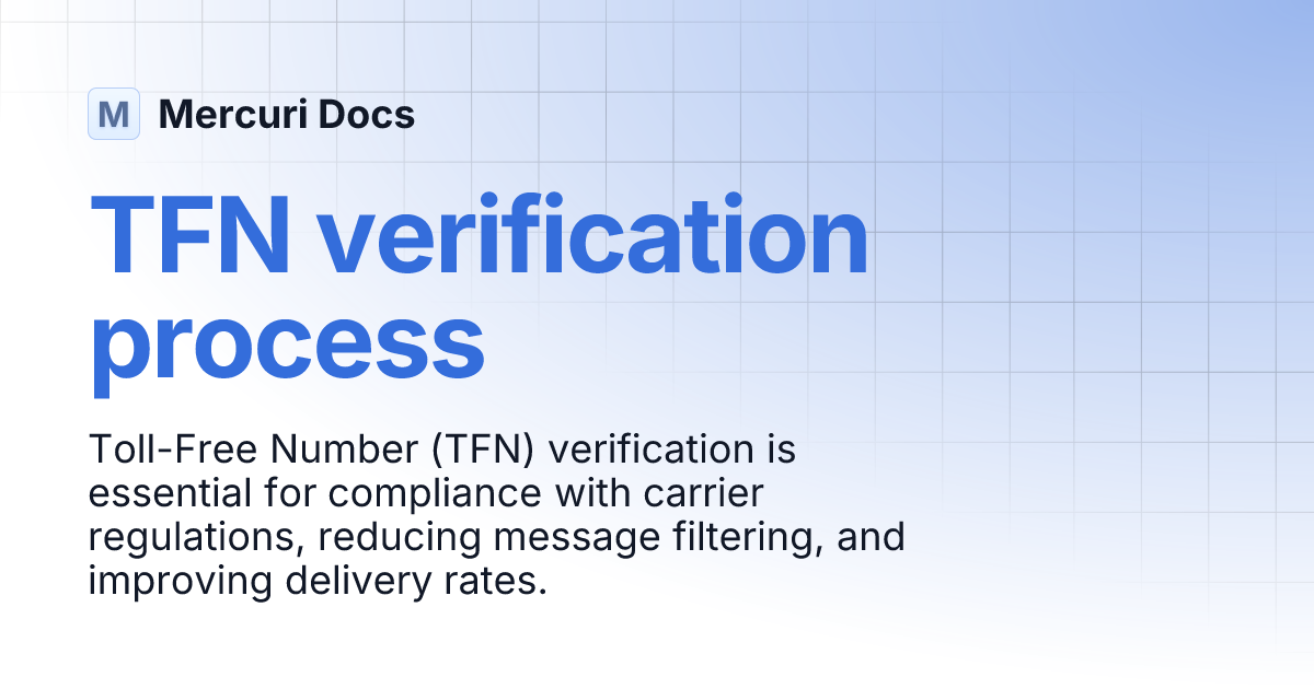 TFN verification process | Mercuri Docs